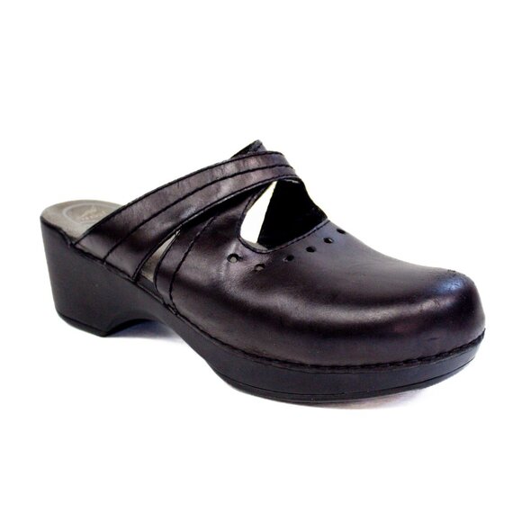 Dansko | Shoes | Dansko Clogs Susana Black Oiled Leather Mule Slip On ...